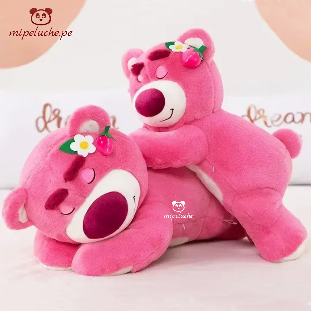 Oso Lotso Peluche Dormido de 50 Cm Con Olor a Fresa – mipeluche.pe